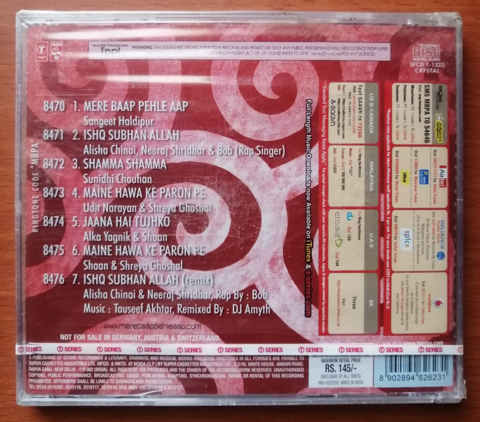 MERE BAAP PEHLE AAP - Vidyasagar Hindi Audio CD - Audio CDs World