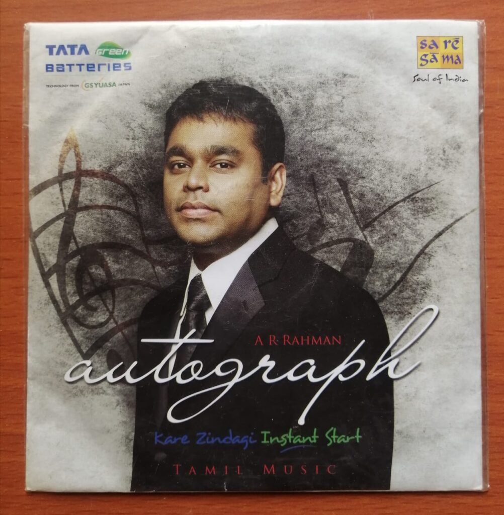 A.R. RAHMAN AUTOGRAPH - A.R. Rahman Promotion NFS Copy Audio Cd - Audio ...
